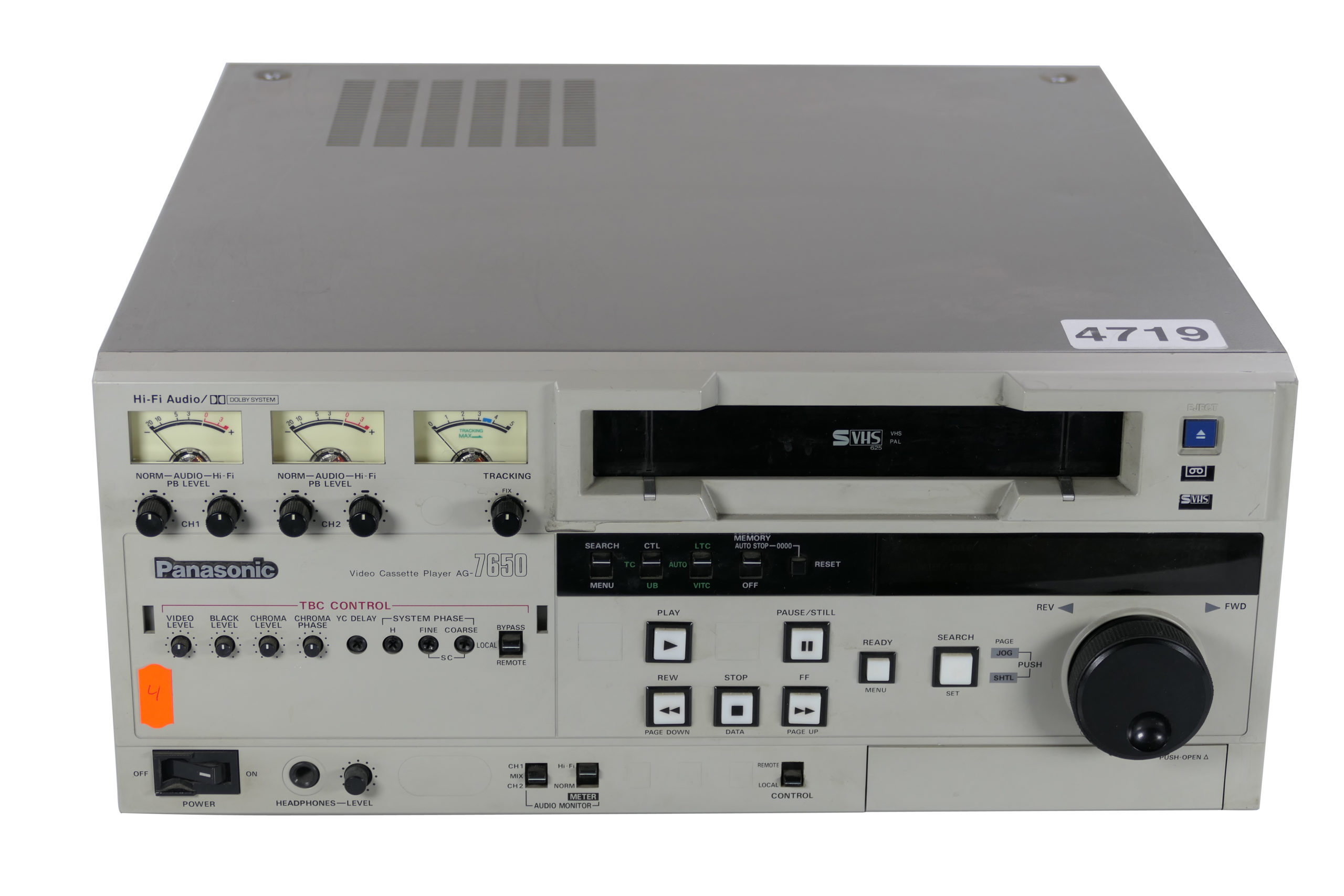 Panasonic AG-7650 - SVHS Video Player Professional - TBC Control | VCRShop