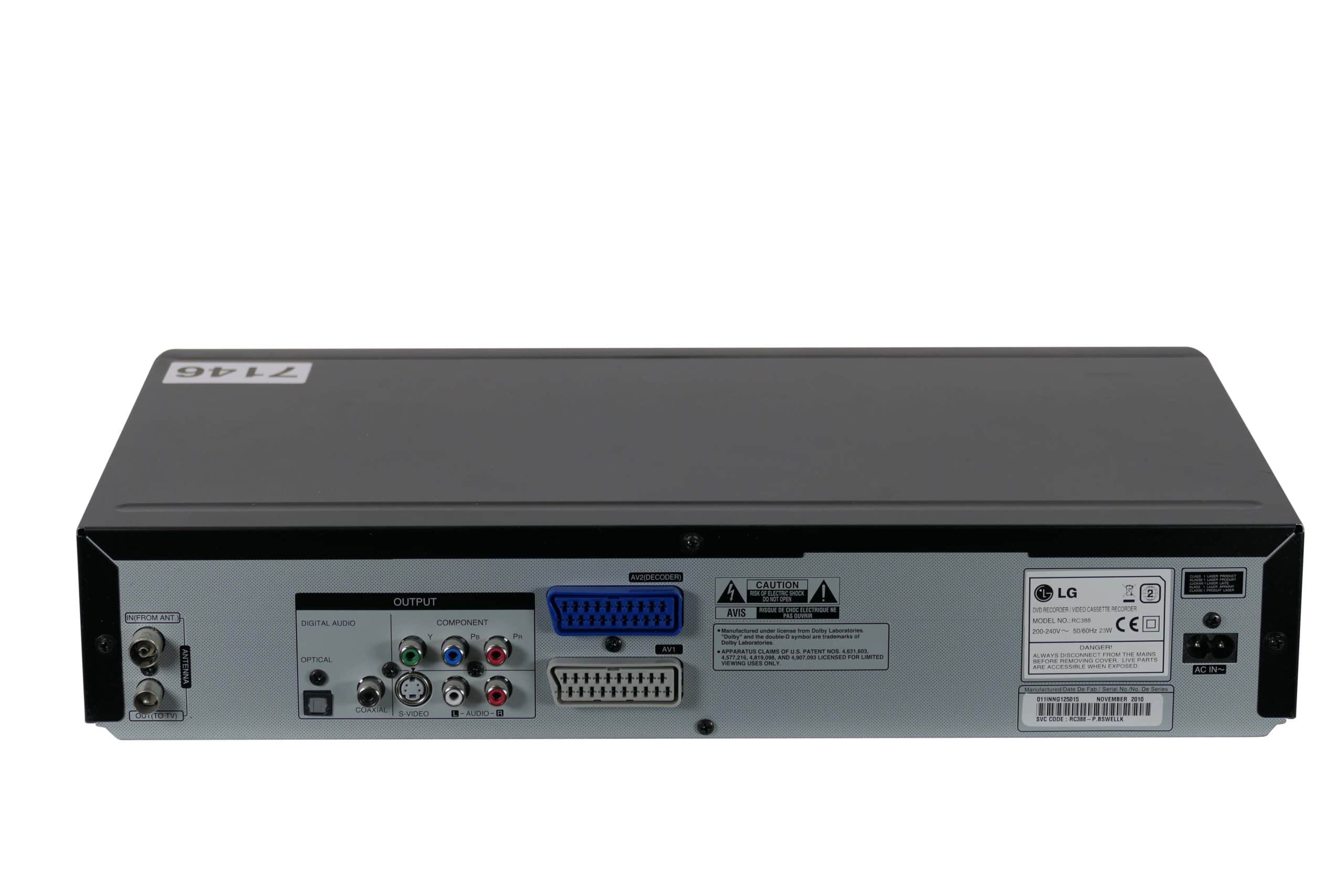 LG RC388 - VHS & DVD recorder | VCRShop