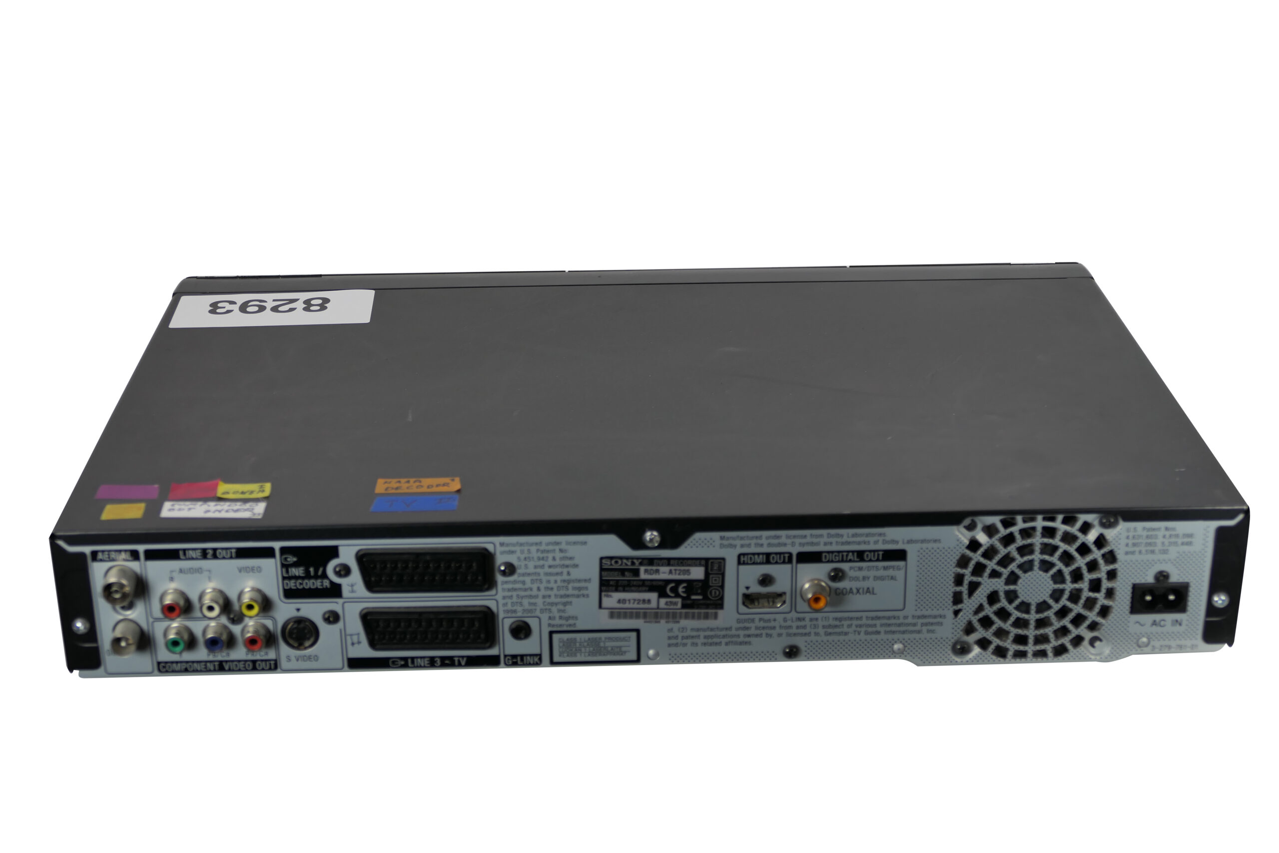 Sony RDR-AT205 - DVD & HDD recorder 250GB | VCRShop