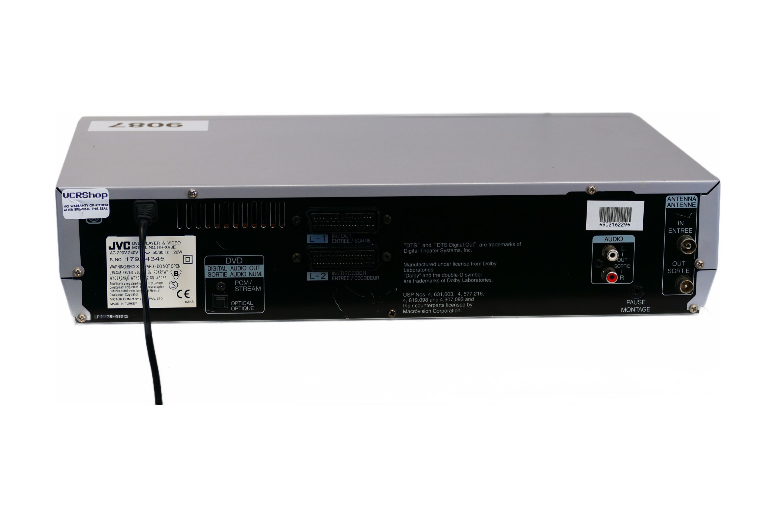 JVC HR-XV3E | VHS Recorder / DVD Player | VCRShop