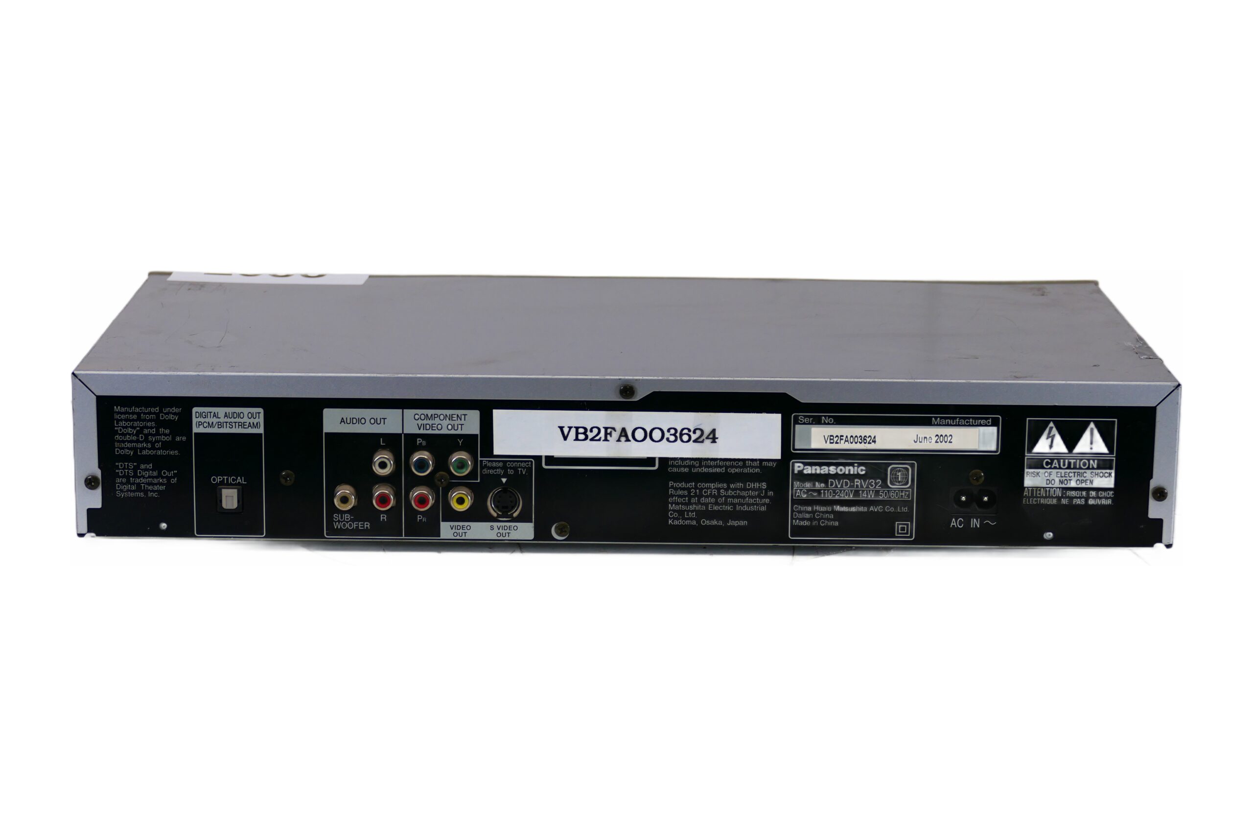 Panasonic DVD-RV32 | DVD Player | VCRShop