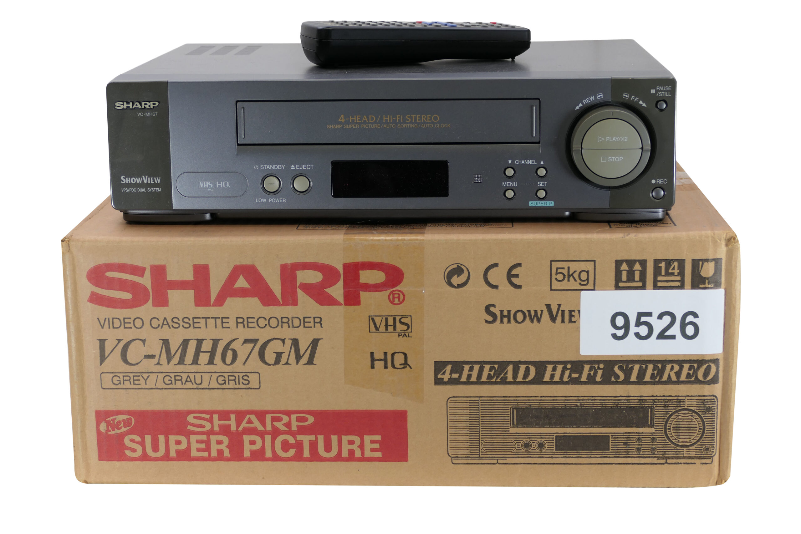 Sharp VC-MH67 | VHS Videorecorder + Manual + Remote | BOXED | VCRShop